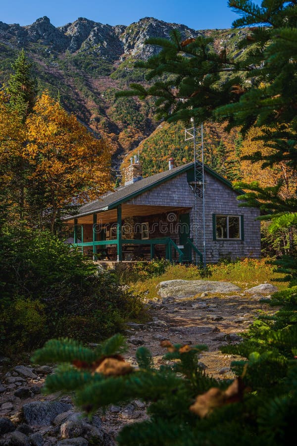 Cozy Building in Autumn Nature in New England Stock Photo - Image of ...