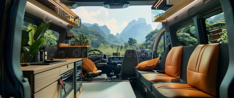 Cozy Camper Van Interior Setup for a Memorable Road Trip AI Generated ...