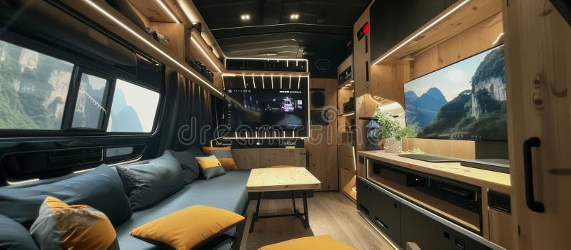 Cozy Camper Van Interior Setup for a Memorable Road Trip AI Generated ...
