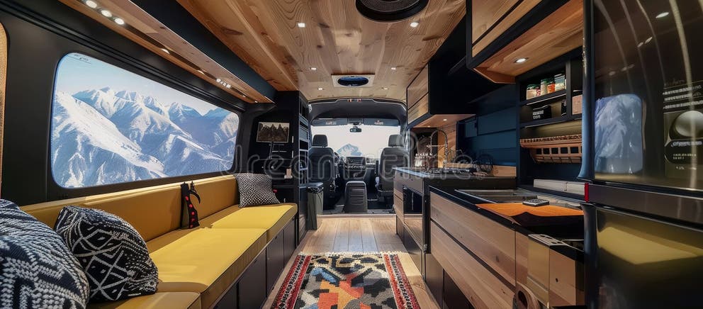 Cozy Camper Van Interior Setup for a Memorable Road Trip AI Generated ...