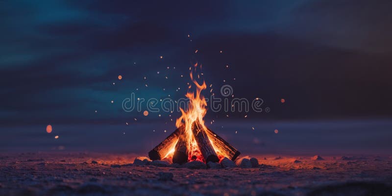 Cozy Campfire and Abstract Background for a Warm Outdoor Adventure ...