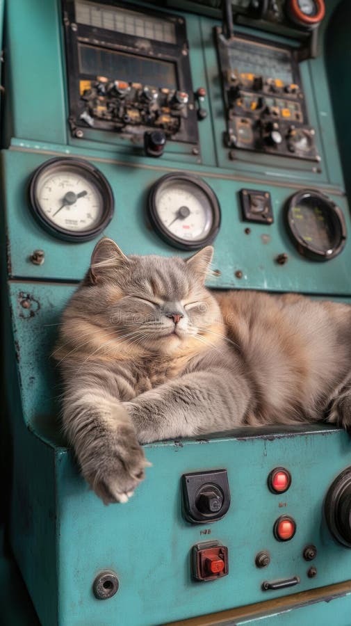 Vintage Control Panel with Buttons and Levers for Comics. Stock Image ...