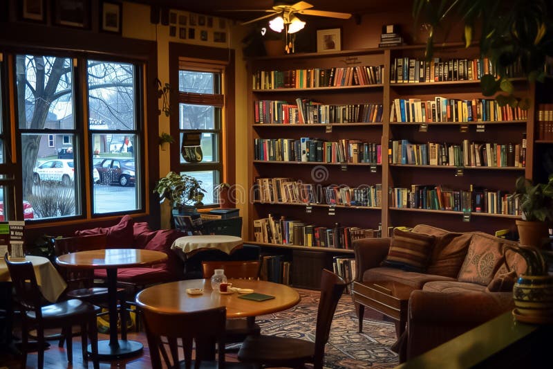 Cozy Coffee Shop Interior a Warm and Inviting Coffee Stock Illustration ...