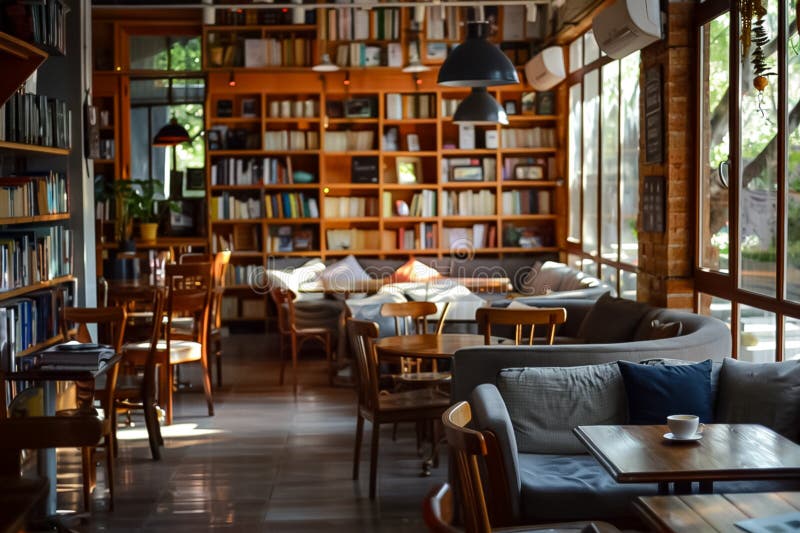 Cozy Coffee Shop Interior a Warm and Inviting Coffee Stock Illustration ...