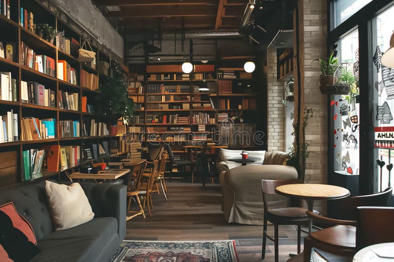 Cozy Coffee Shop Interior a Warm and Inviting Coffee Stock Illustration ...