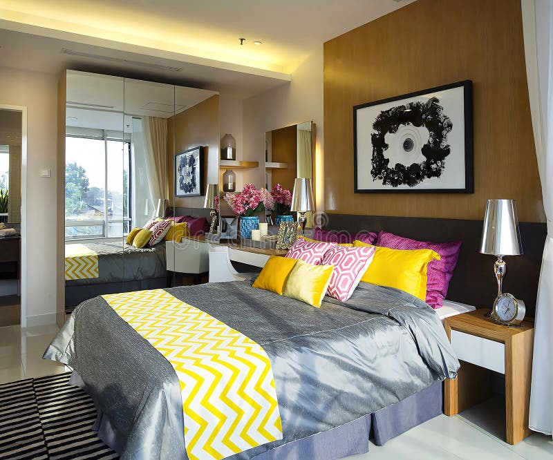 Cozy Comfort Bedroom Featuring Bed and Modern and Luxurious Decor ...