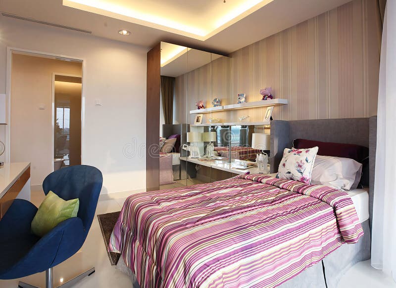 Cozy Comfort Bedroom Featuring Bed and Modern and Luxurious Decor ...