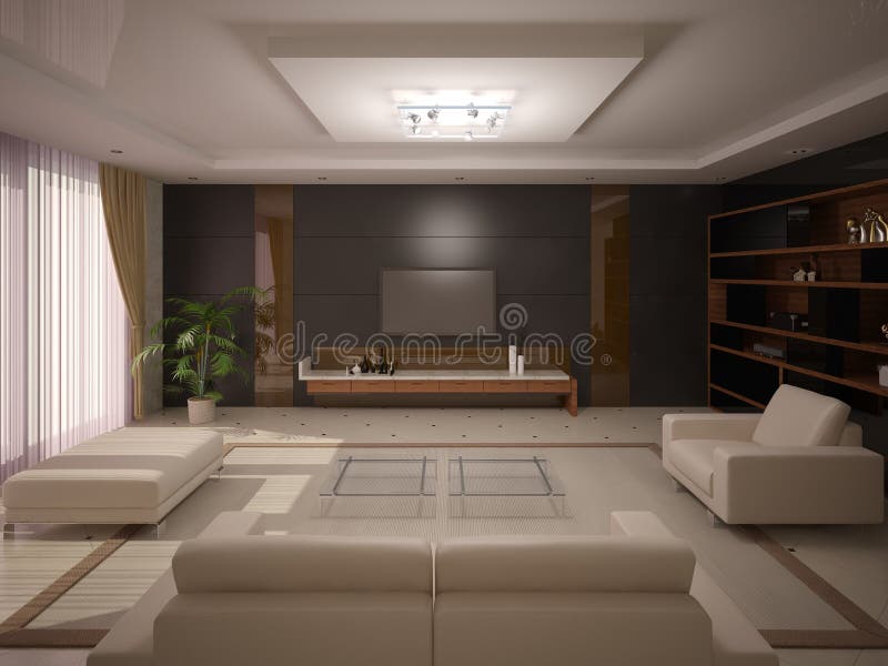 Cozy and Comfortable Seating . Stock Illustration - Illustration of ...