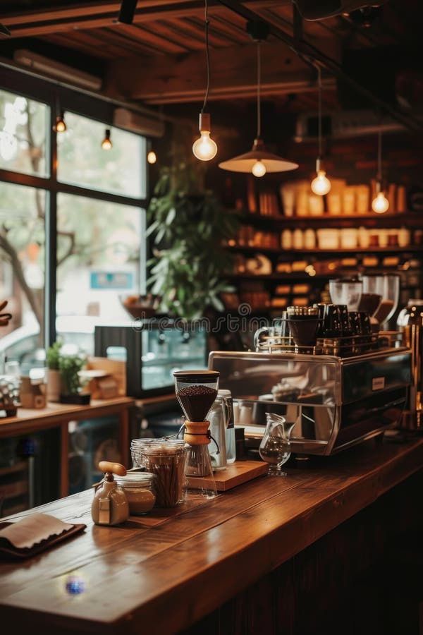 Cozy Corner of a Stylish Coffee House with a Welcoming Atmosphere ...