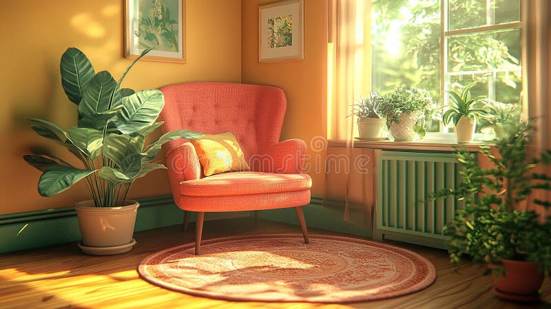 The Cozy Corner .AI Generated Stock Illustration - Illustration of ...