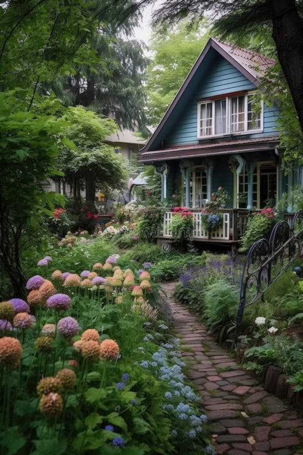 Cozy Cottage with Warm Fireplace and a View of the Rolling Hills Stock ...