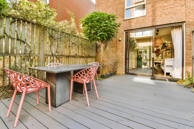 Cozy Courtyard of the House Stock Image - Image of house, residential ...