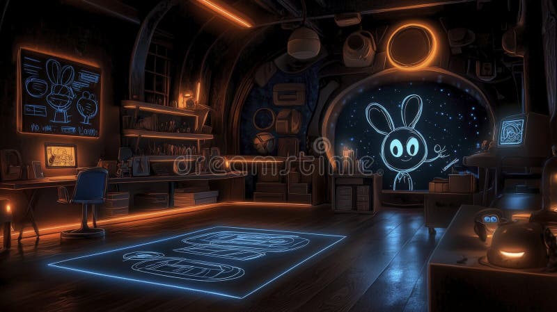 Cozy Creative Animation Studio a Fantastical Digital Art Workspace with ...