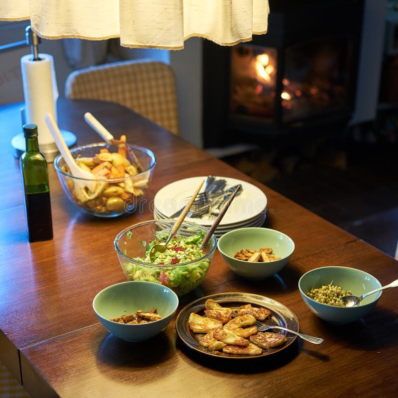 Cozy Dinner stock photo. Image of dinner, grill, smoke - 145426972