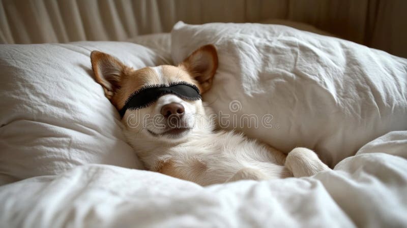 Cozy Dog Relaxing Bed Eye Mask Stock Photos - Free & Royalty-Free Stock ...