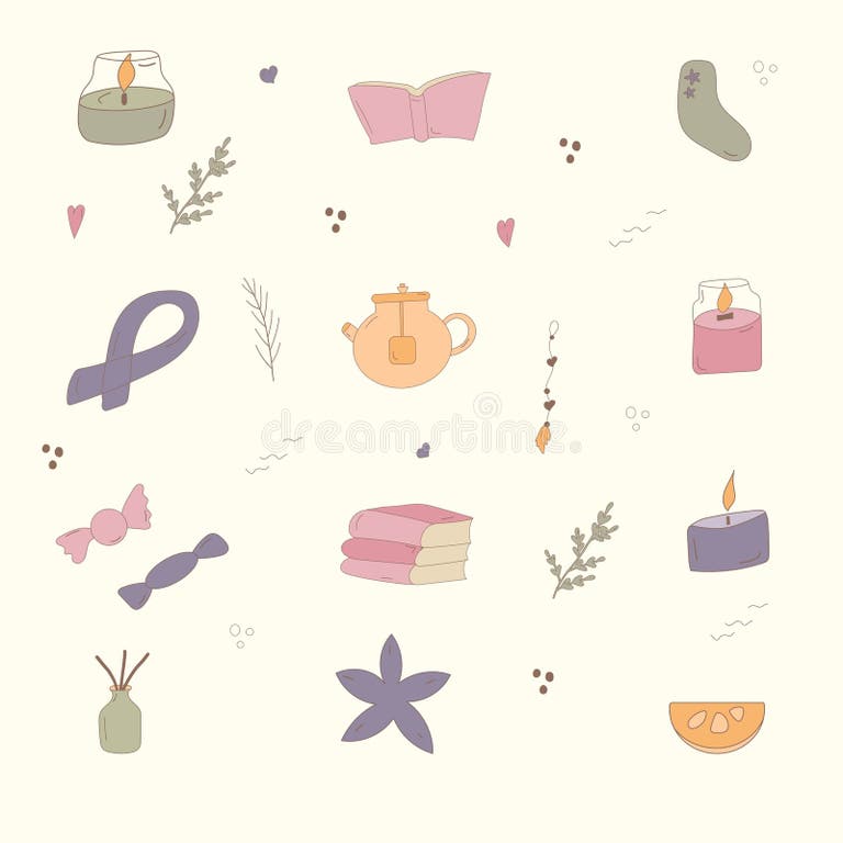 Cozy Elements Warm Safe Light Stock Vector - Illustration of elements ...