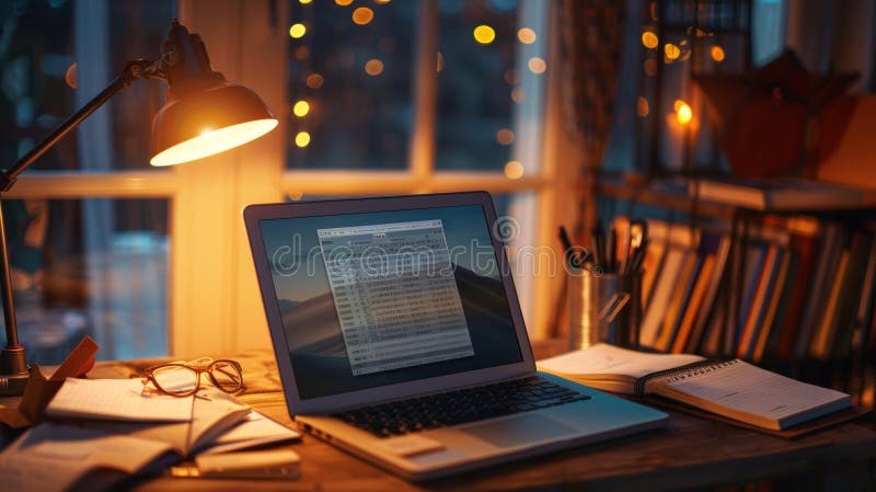 Cozy Evening Study Setup Laptop Displaying Final Grade Calculator with ...