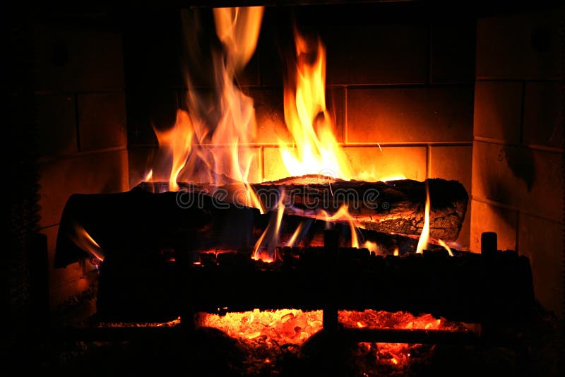Cozy Fire stock image. Image of chimney, orange, warm - 1830889