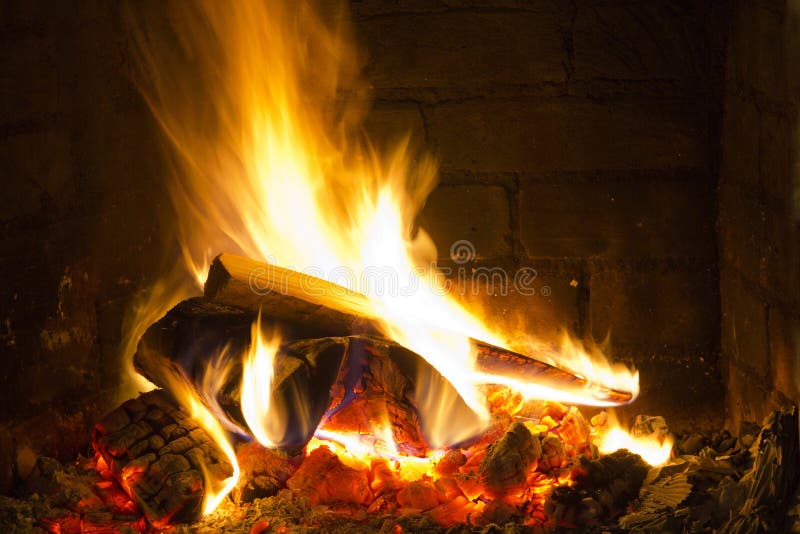 Cozy Fire stock photo. Image of detail, hearth, bright - 21417826