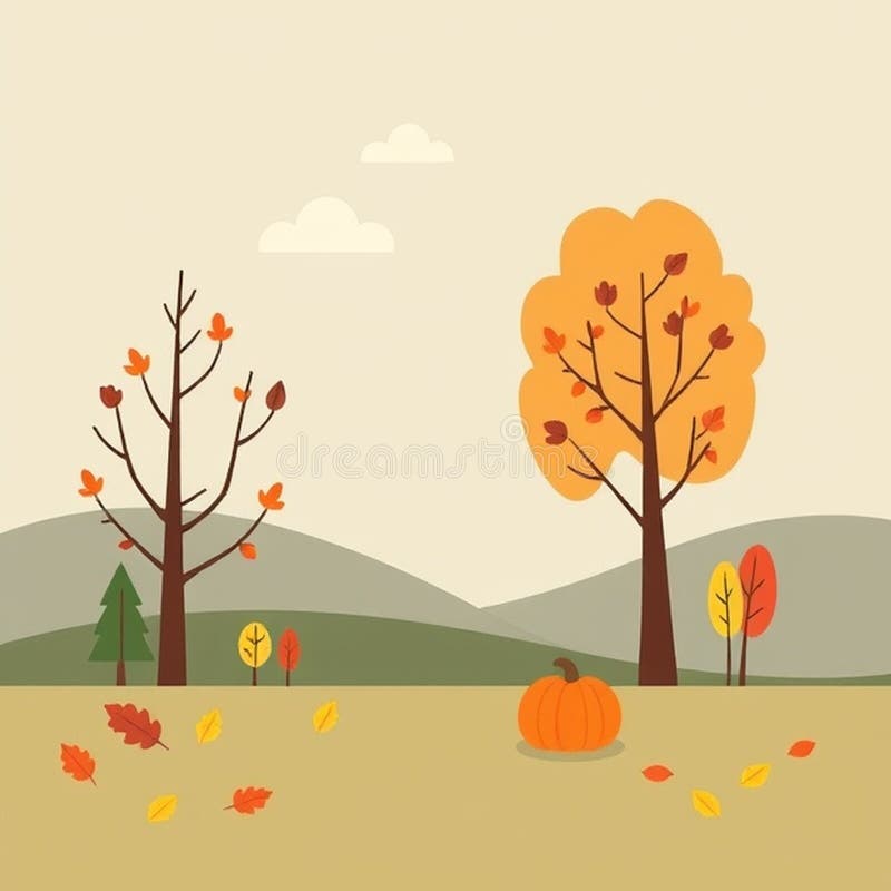 "Cozy Flat Fall Season Illustration" Stock Illustration - Illustration ...