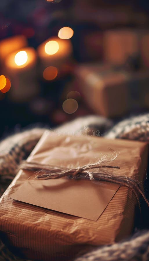 Cozy Gift Box with Handwritten Note in Warm Lighting - Perfect for ...
