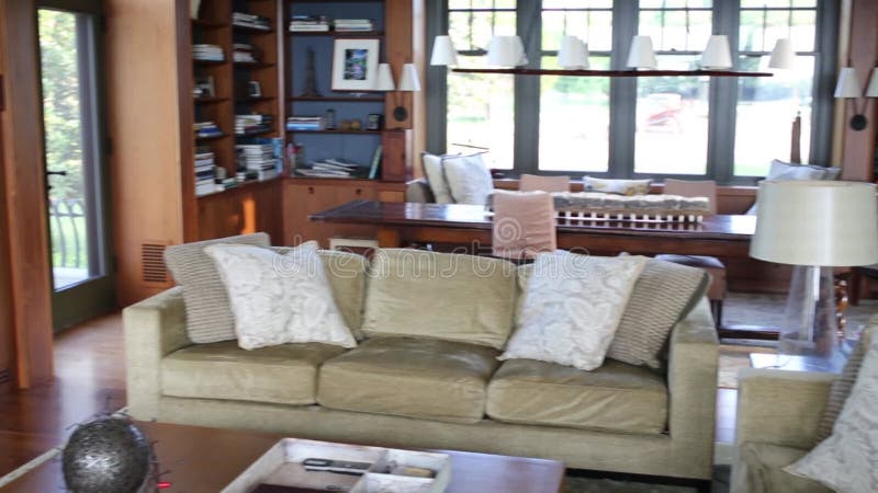 Cozy Home Interior with Couch, Table and Stock Footage - Video of house ...