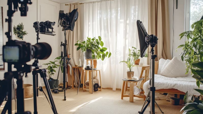 Cozy Home Studio: Modern Photography Setup with Natural Light and ...
