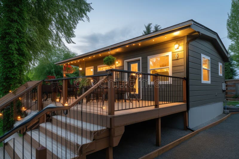 Cozy House Exterior, with Private Deck or Patio for Relaxing and ...