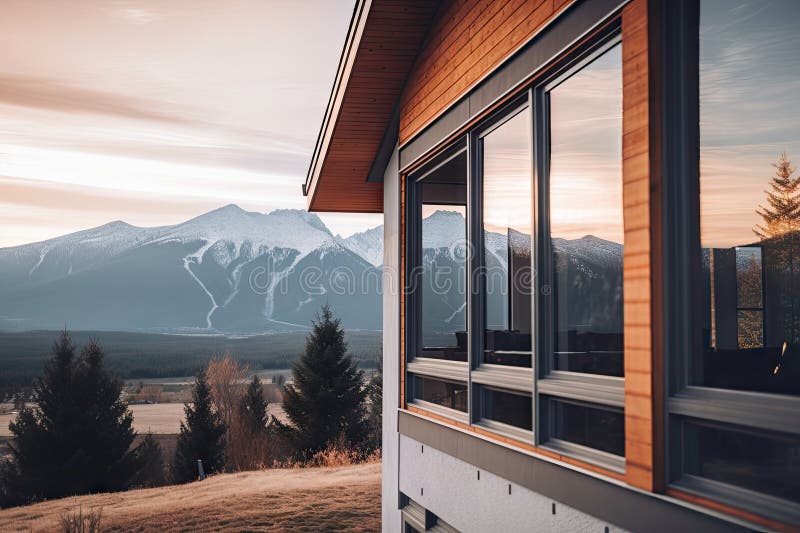 Scenic Mountain Landscape with Wildflowers Stock Illustration ...
