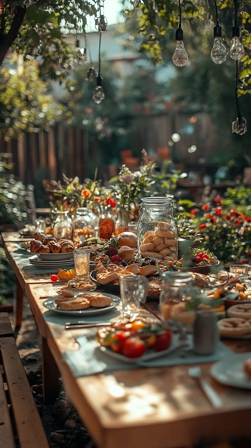 Cozy Indoor Breakfast Scene with Elegant Table Stock Illustration ...