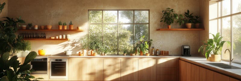 Cozy and Innovative Kitchen Featuring Rustic High-tech Design, Warm ...