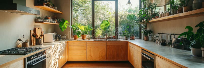 Cozy and Innovative Kitchen Featuring Rustic High-tech Design, Warm ...