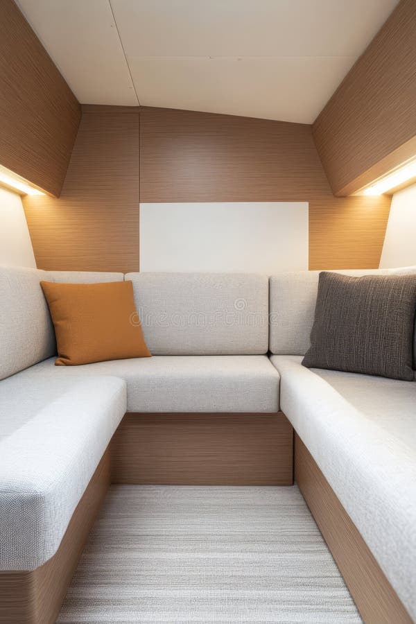 Cozy Interior Design of a Modern Lounge Area with Soft Lighting in a ...