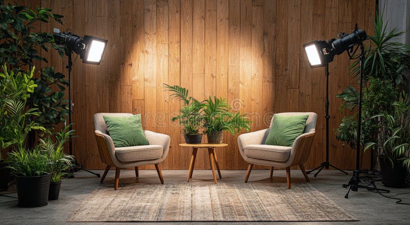 Cozy Interior Setup with Two Chairs and Greenery for a Casual ...