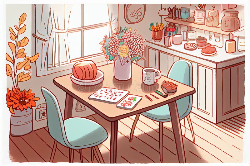 A Cozy and Inviting Snack Area with a Boho-style Decor, Featuring Soft ...