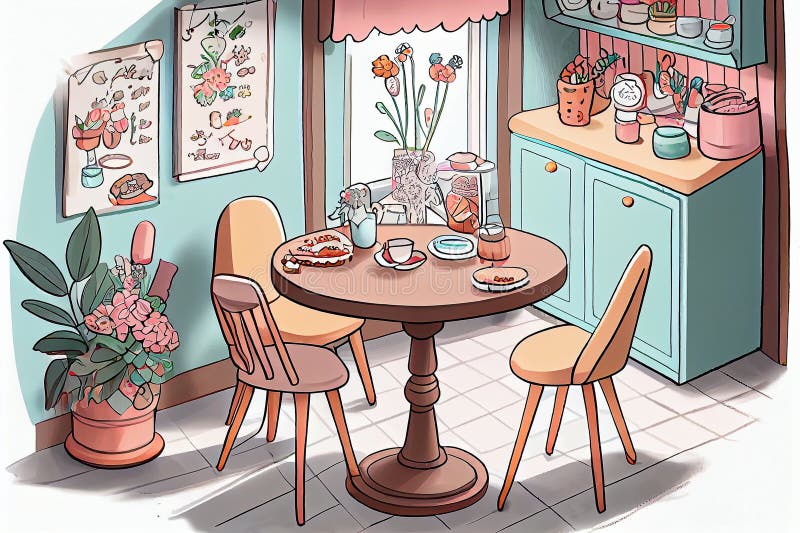 A Cozy and Inviting Snack Area with a Boho-style Decor, Featuring Soft ...