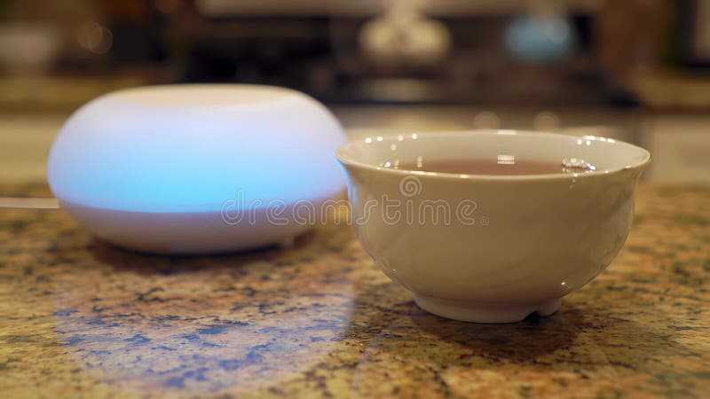 AI Cozy Kitchen with Diffuser and Warm Tea Setup Stock Video - Video of ...