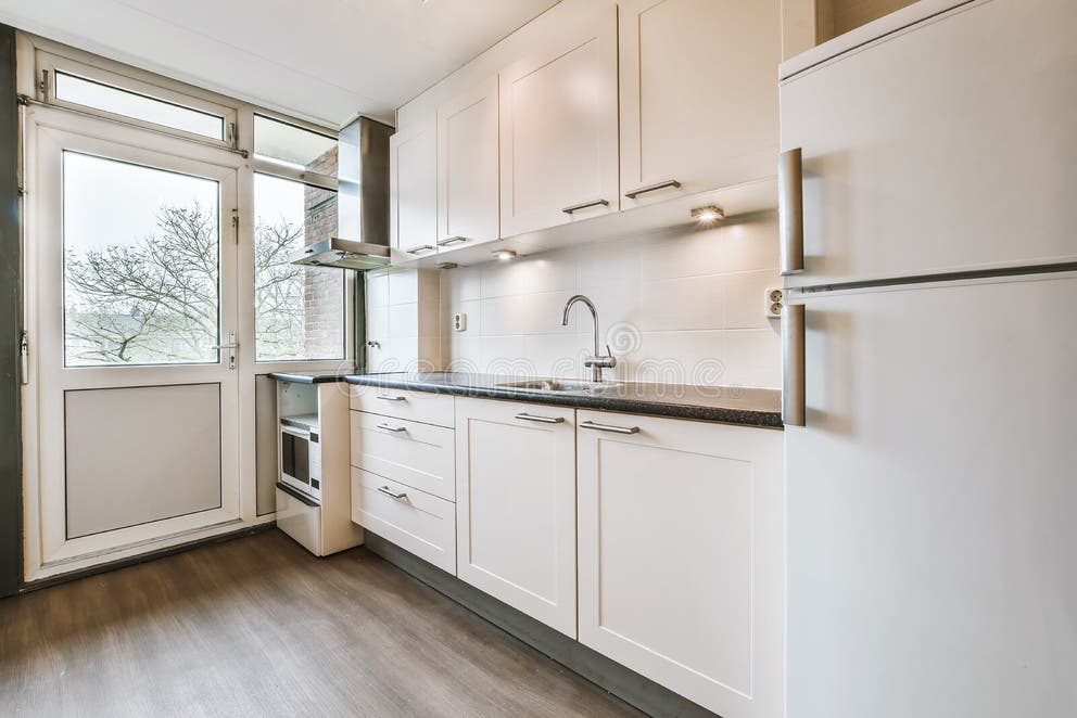 Cozy kitchen zone stock photo. Image of real, residential - 232423800