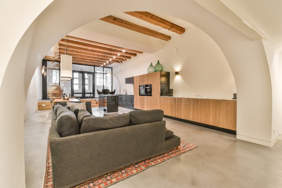 Cozy kitchen zone stock photo. Image of home, luxury - 238578590