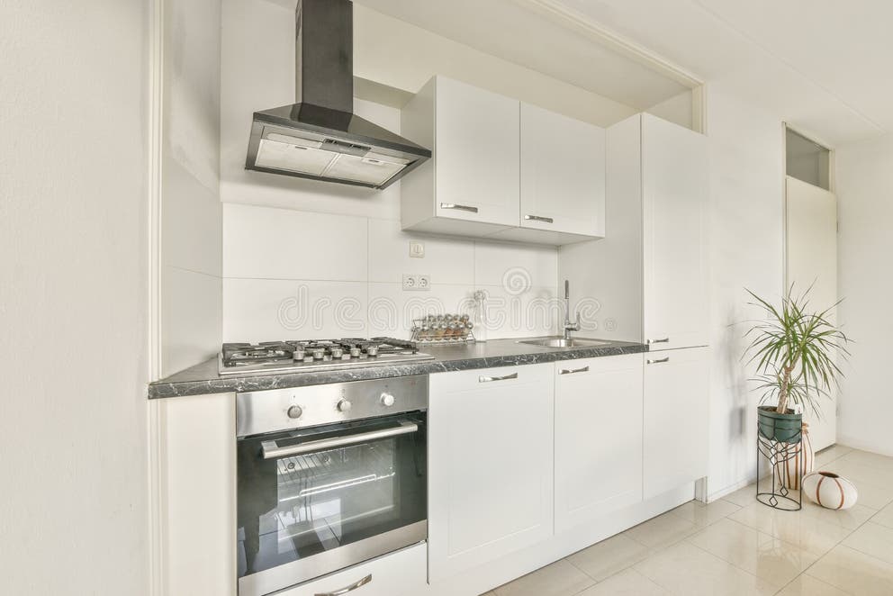 Cozy kitchen zone stock image. Image of stylish, comfortable - 240112623