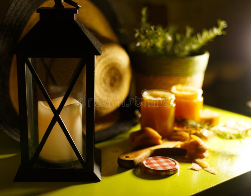 A Cozy Lantern Featuring Natural Elements and Creating a Warm ...