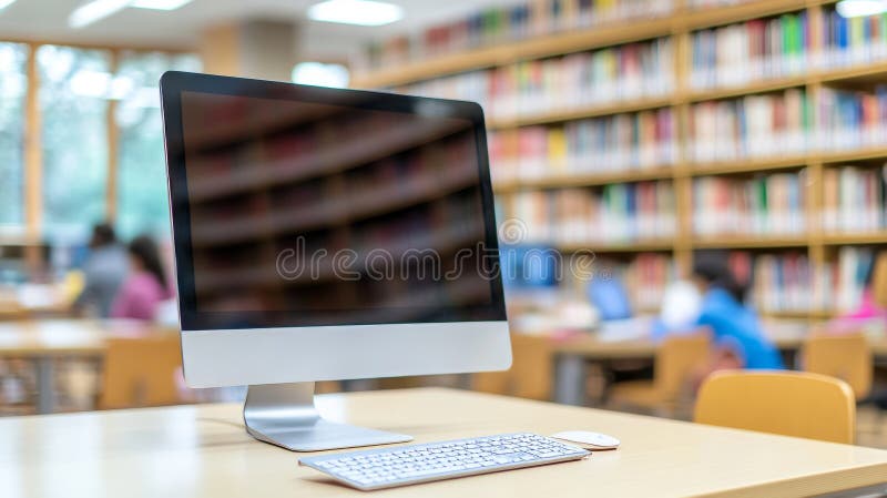 In this Cozy Library Space, a Computer Demonstrates the Blend of ...