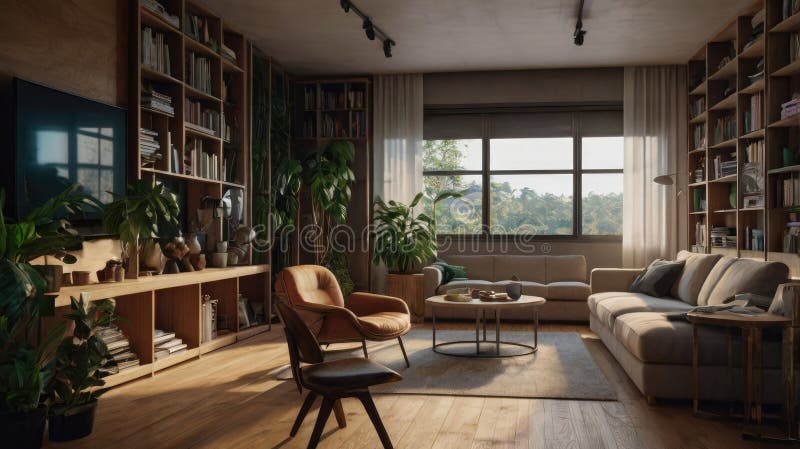 A Cozy Living Room Featuring a Comfortable Couch and Decorative Items ...