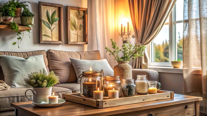 Cozy Living Room Scene with Diy Decor Elements: a Warm and Inviting ...