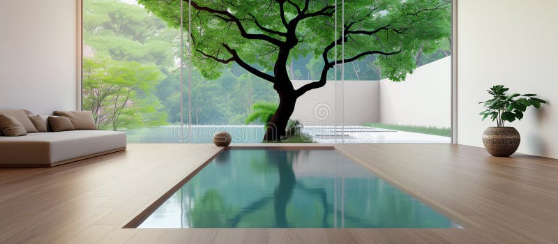 Cozy Minimalist Interior with Infinity Pool and Panoramic Mountain View ...