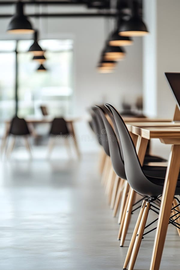 Cozy Modern Office Workspace with Stylish Chairs and Natural Lighting ...