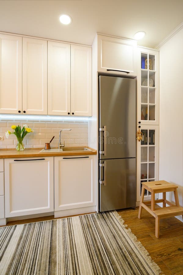 Cozy Modern Well Designed Kitchen Interior Stock Photo - Image of room ...