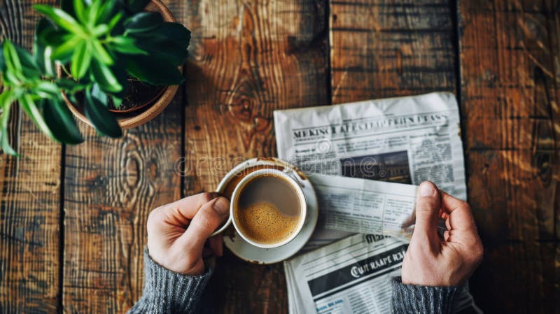 A Cozy Morning Coffee Break.AI Generated Image Stock Photo - Image of ...