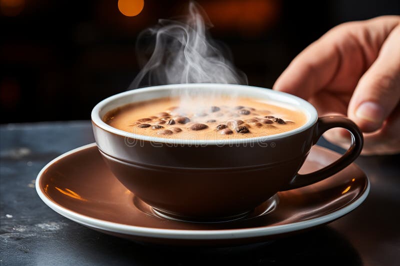 Cozy Morning Coffee. a Comforting Moment with a Steaming Cup of Java on ...