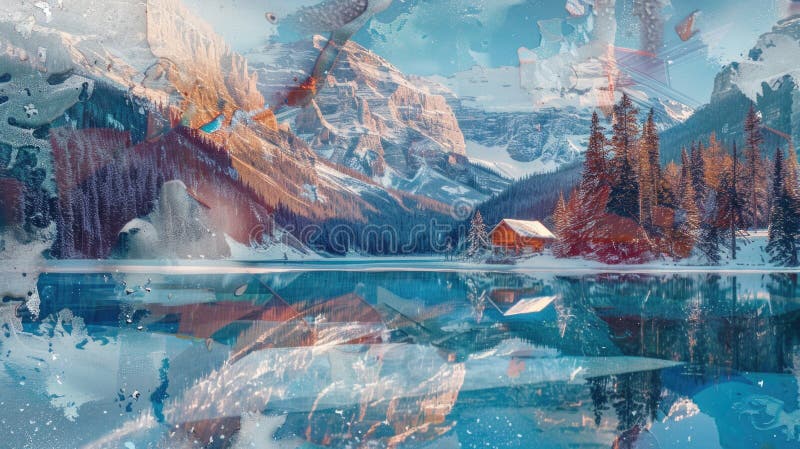 Cozy Mountain Cabin, Suitable for Winter or Summer Scenes Stock Image ...